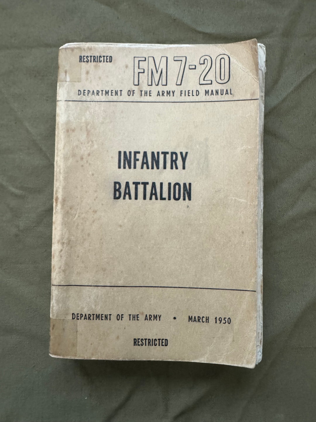 Vintage 1950 Military Training Manual - Etsy