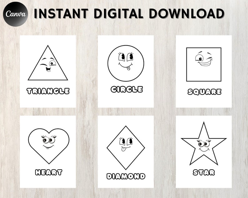 11 Printable Shapes Coloring Pages Shapes Activity Worksheets for Kids ...