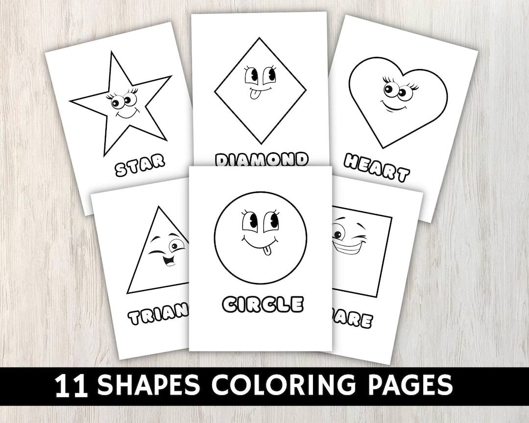 11 Printable Shapes Coloring Pages | Shapes Activity | Worksheets for ...