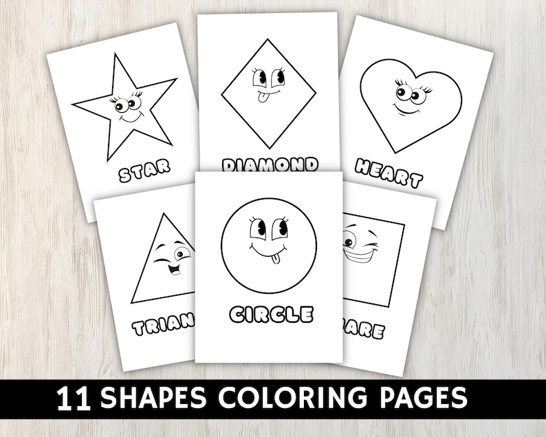11 Printable Shapes Coloring Pages Shapes Activity Worksheets for Kids ...