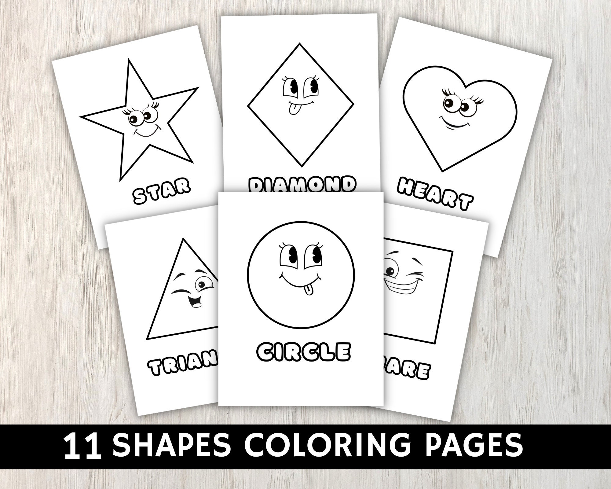 11 Printable Shapes Coloring Pages | Shapes Activity | Worksheets for ...