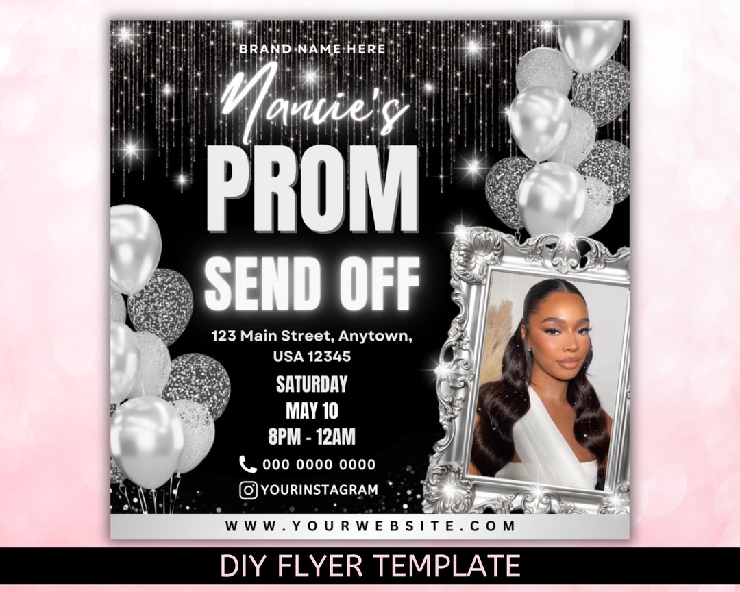 Prom Send off Flyer, Prom Send off Invitation Flyer, Prom Special Flyer ...