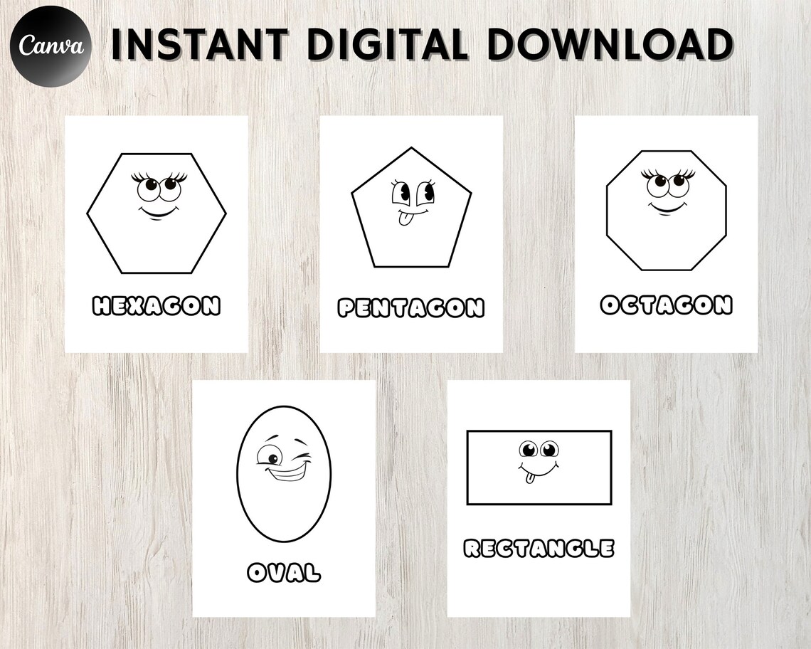 11 Printable Shapes Coloring Pages Shapes Activity Worksheets for Kids ...