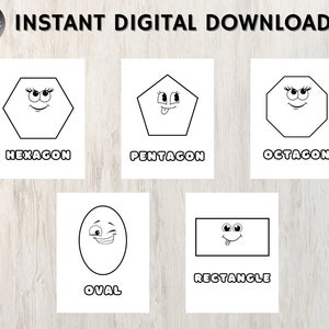 11 Printable Shapes Coloring Pages | Shapes Activity | Worksheets for ...