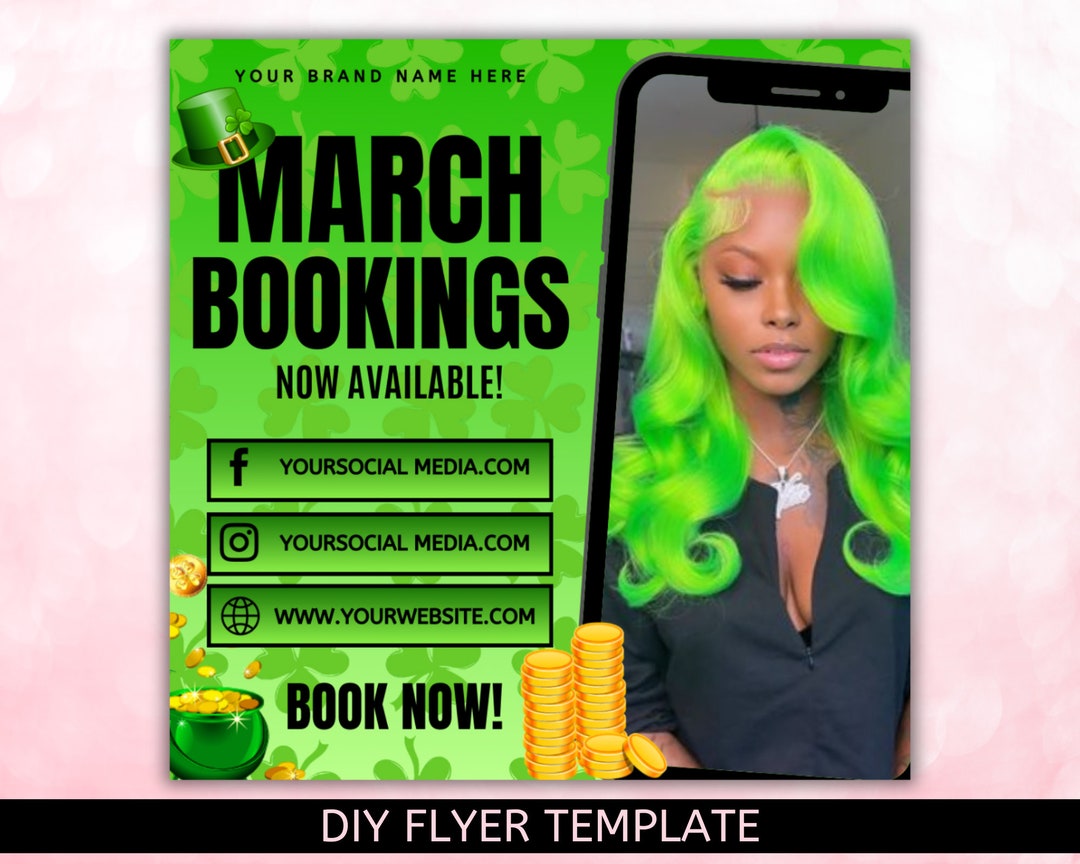 March Booking Flyer, March Madness Booking Flyer, March Flyer ...