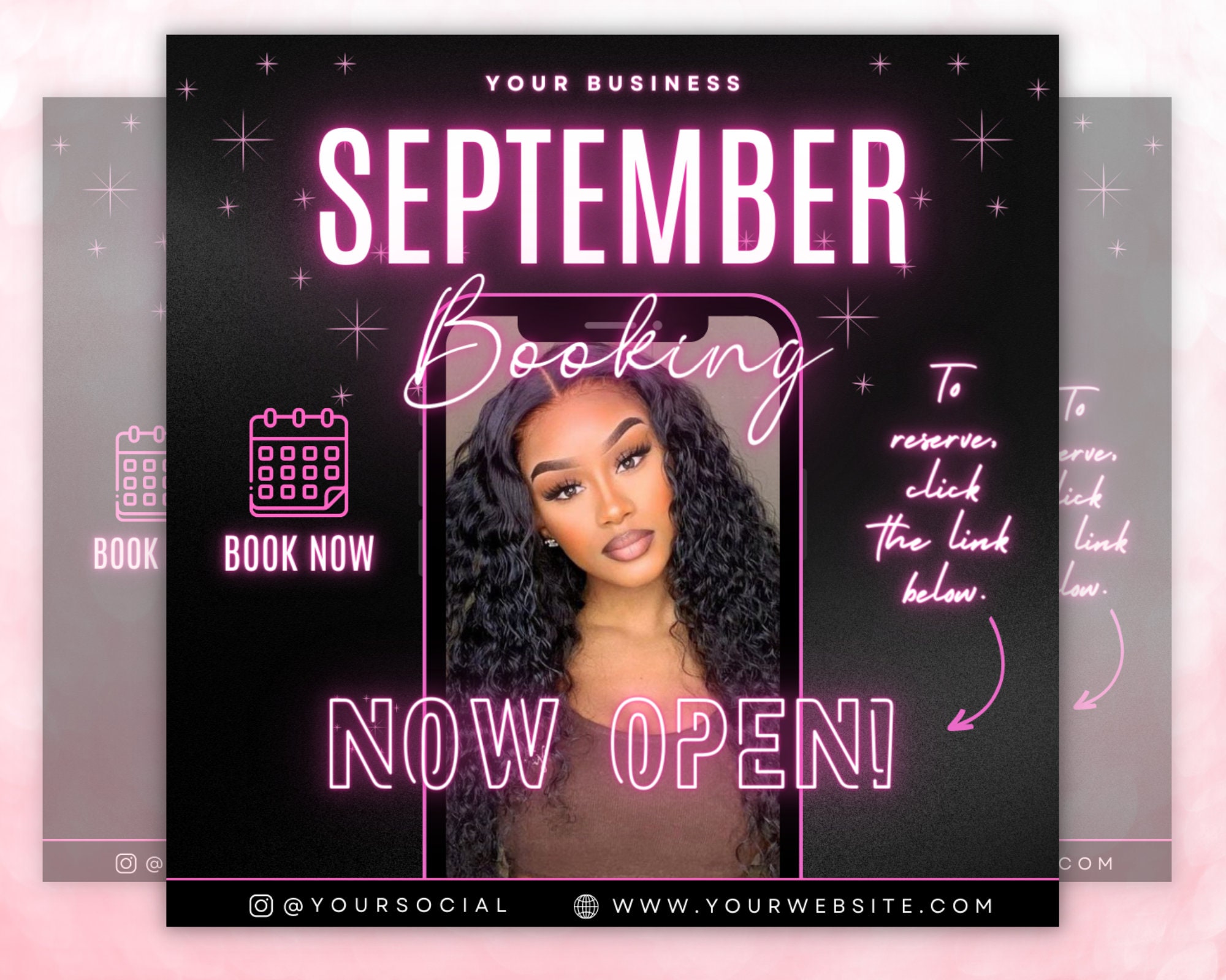 September Bookings Now Available Flyer, DIY Flyer Book Now Appointments ...