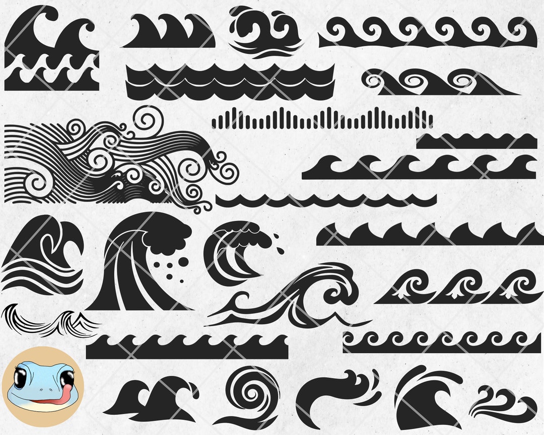 Wave Svg, Waves Svg, Wave Svg Bundle, Beach Svg, Ocean Svg, Water Svg ...