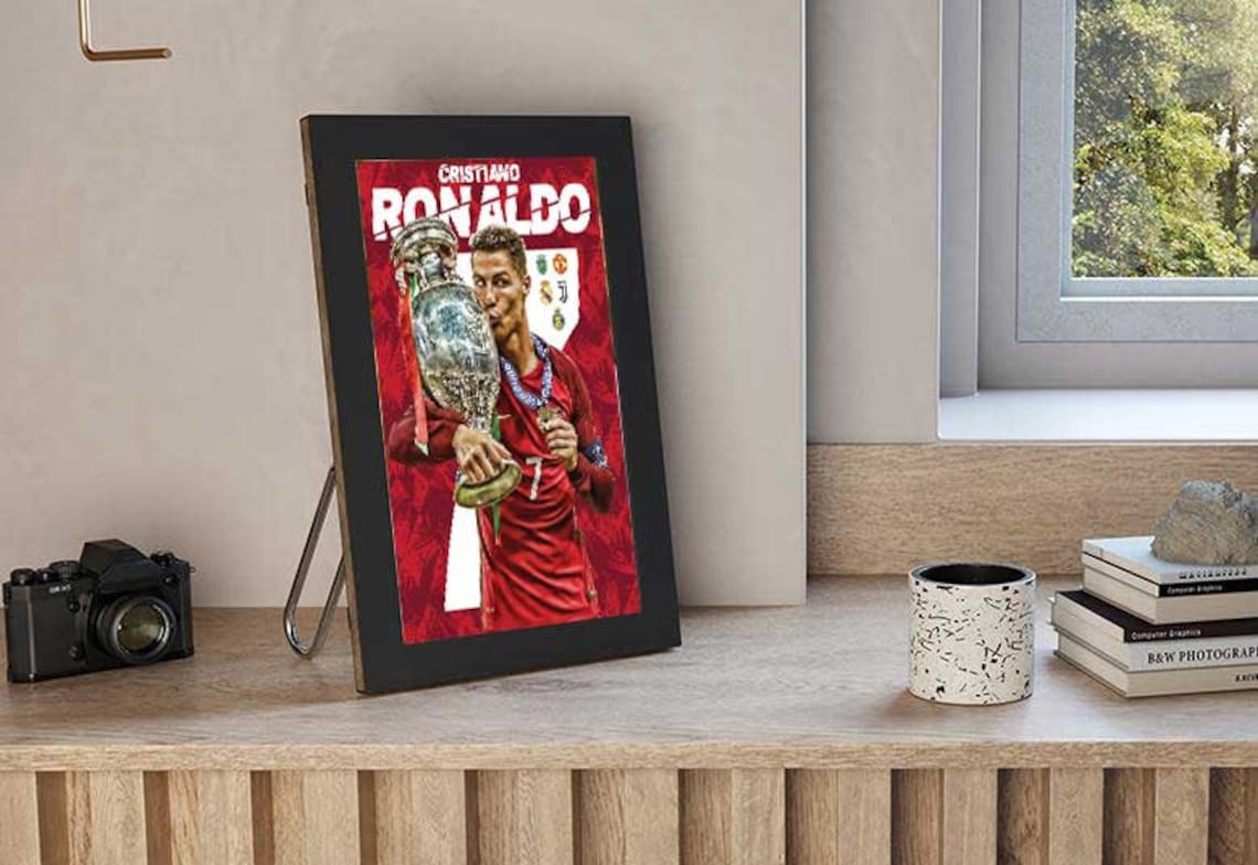 Cristiano Ronaldo Poster/canvas Print, Watercolor Painting Sports Art ...