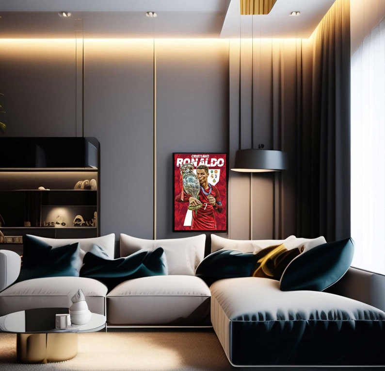 Cristiano Ronaldo Poster/canvas Print, Watercolor Painting Sports Art ...