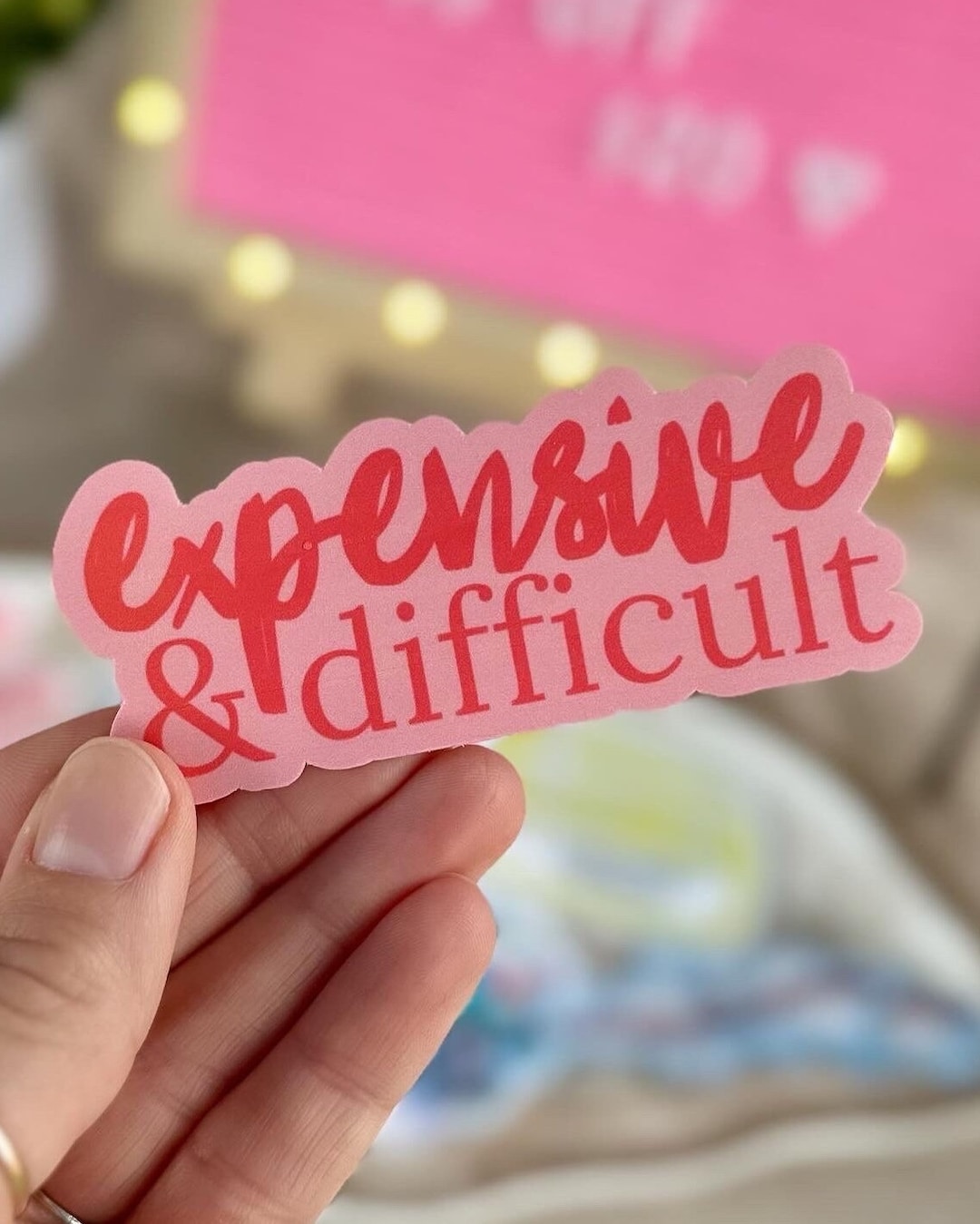 Expensive and Difficult Sticker, Girly Sticker, I’m Just A Girl Sticker ...