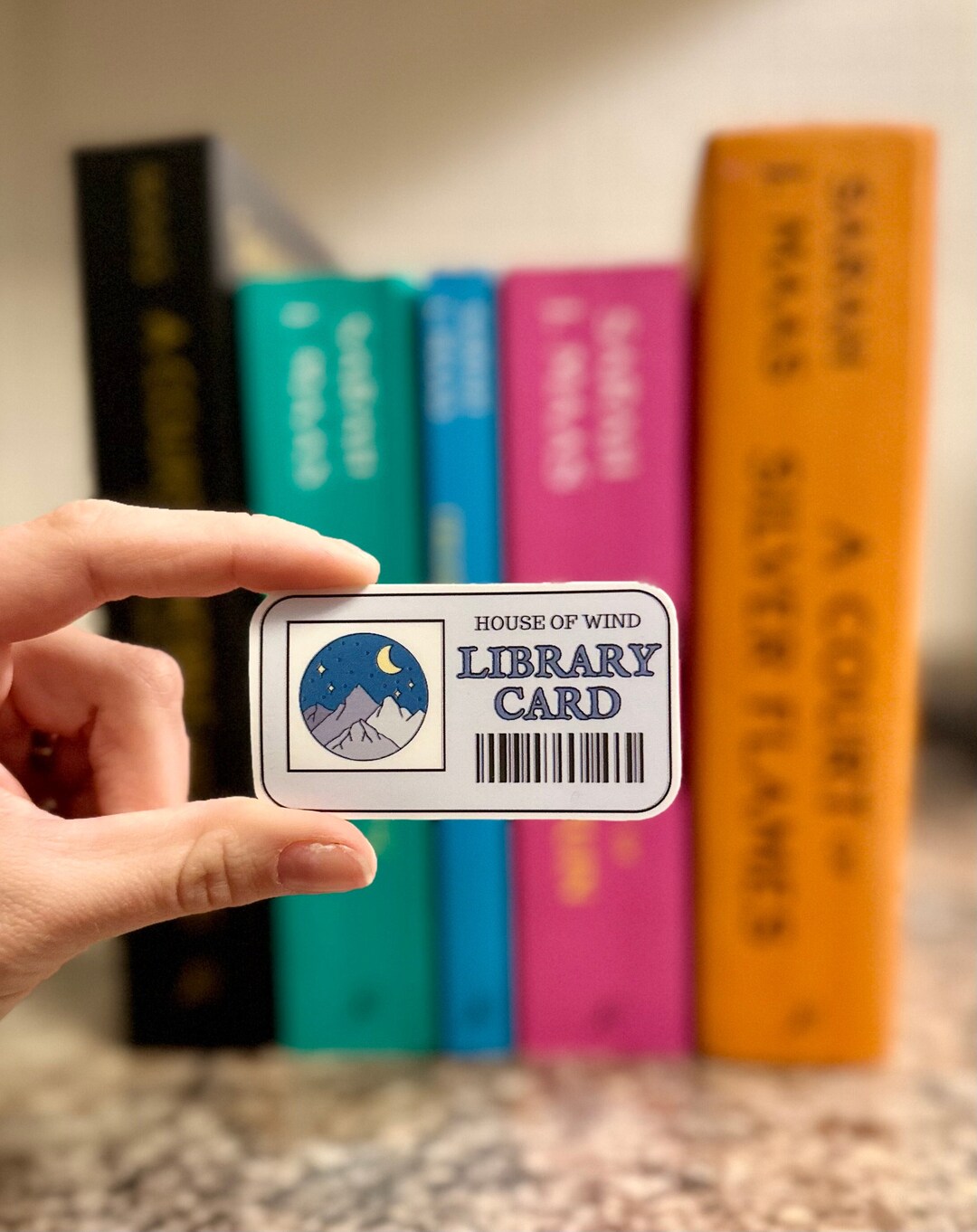 House of Wind Library Card Sticker, Bookish Sticker, ACOTAR Sticker ...