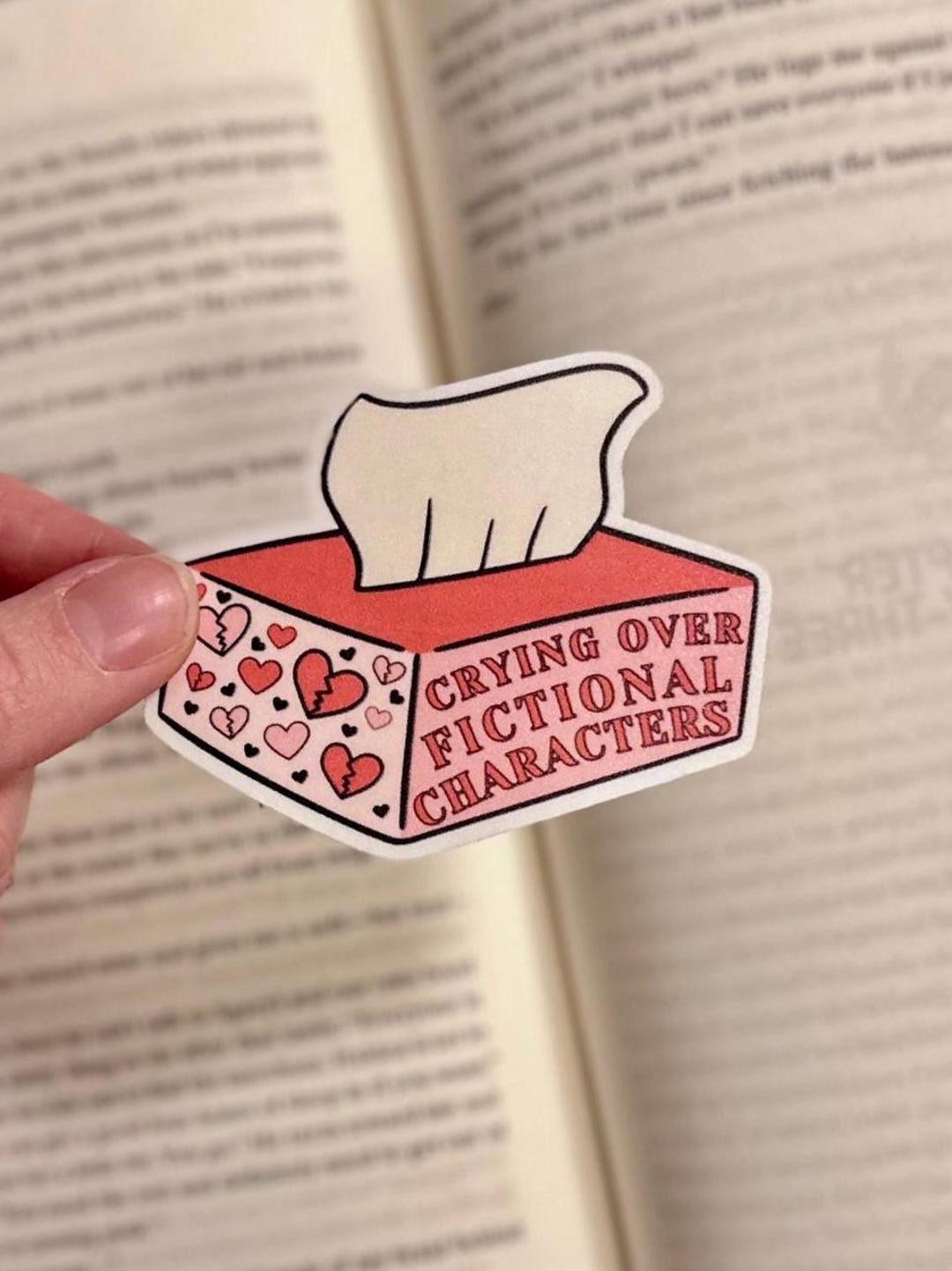 Crying Over Fictional Characters Sticker, Fictional Characters Sticker ...