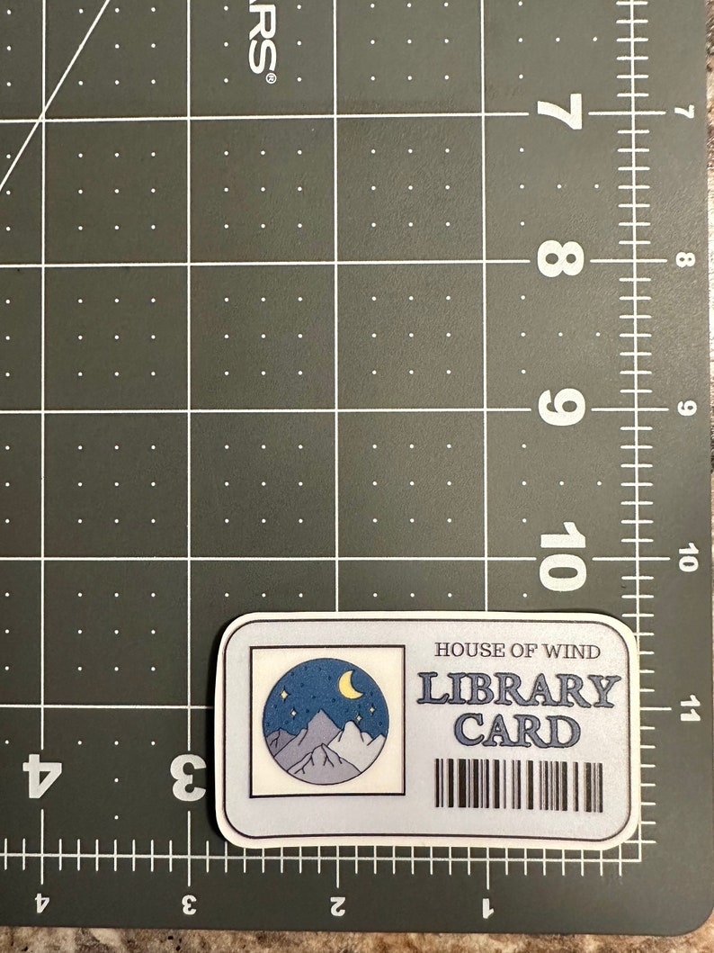 House of Wind Library Card Sticker, Bookish Sticker, ACOTAR Sticker ...