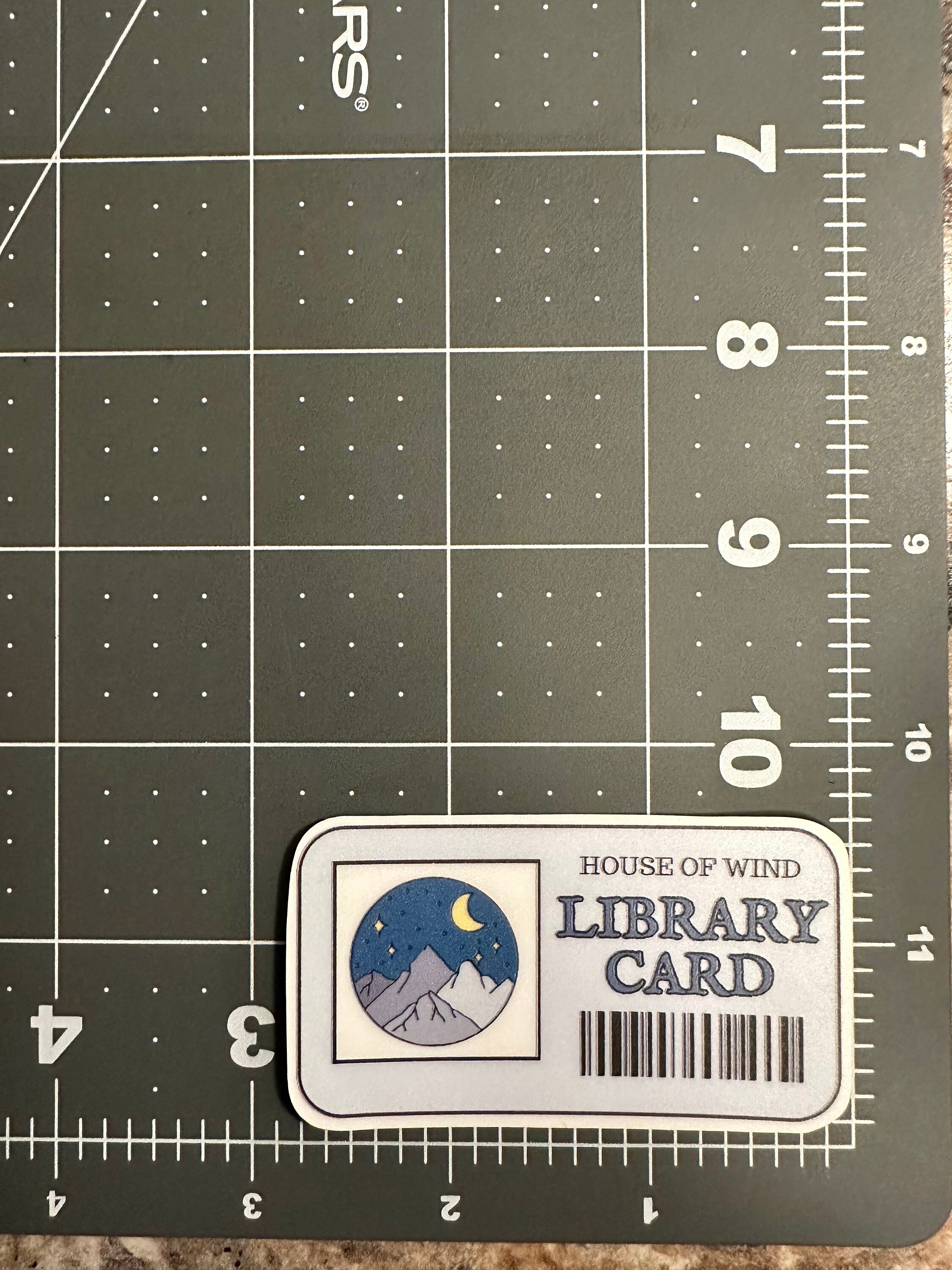 House of Wind Library Card Sticker, Bookish Sticker, ACOTAR Sticker ...