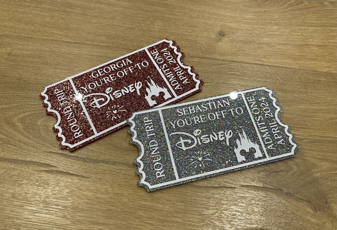 Disneyland Ticket | Acrylic Ticket | Disneyland Paris Ticket | Golden ...