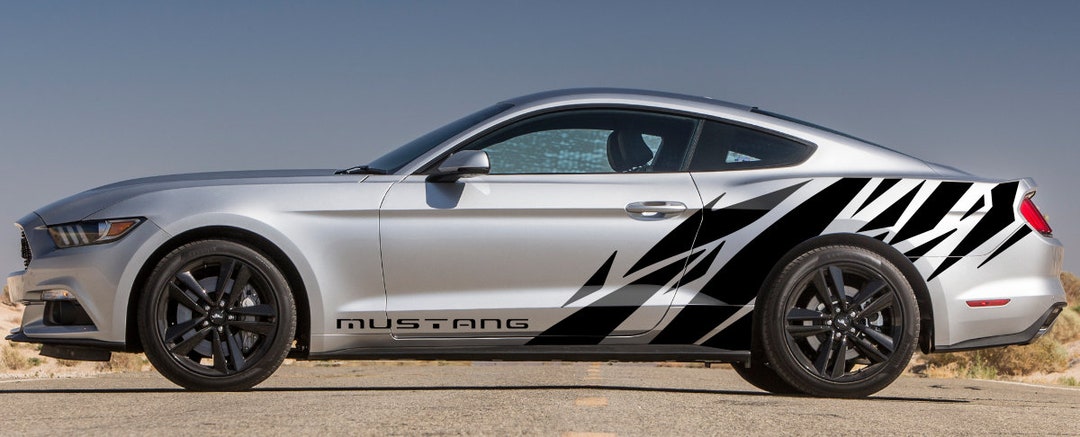 Mustang Abstract Vinyl Decal: Tribal Tattoo Side Car Graphics Kit - Etsy