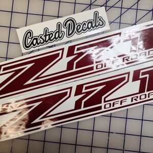 Z71 off Road Decals (2pk) Chevy Fender Tailgate Stickers for 2014-2023 ...