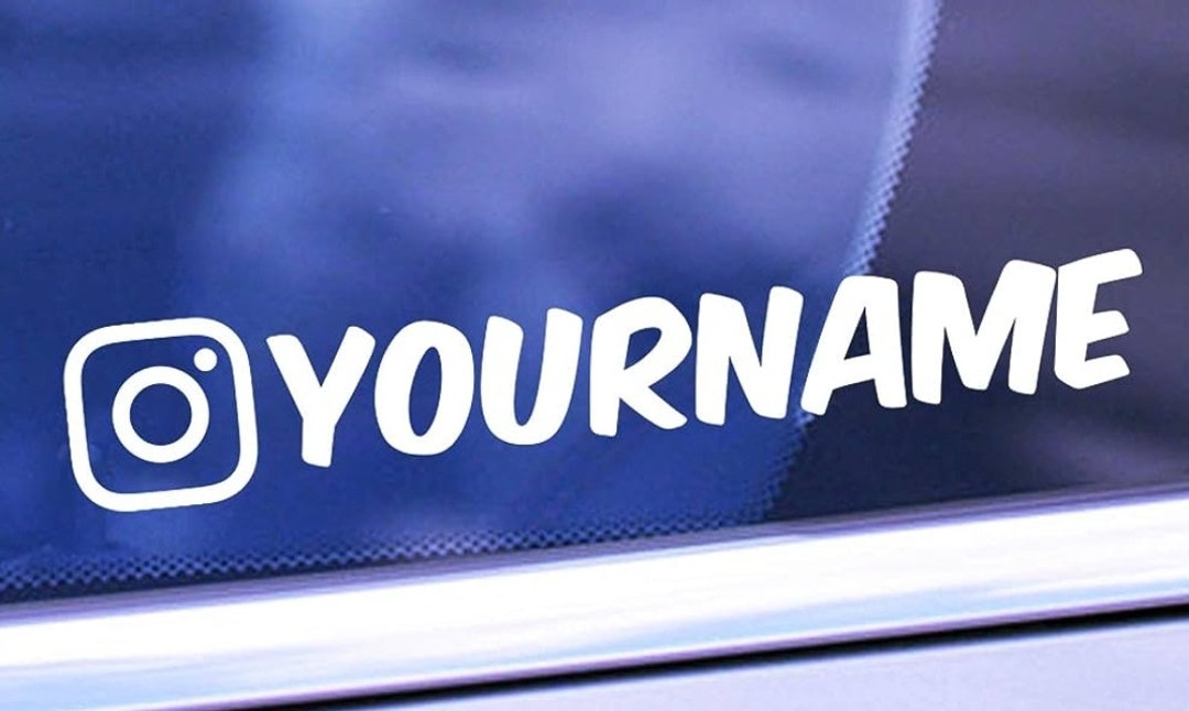 Custom Instagram Name Vinyl Decal - Personalized IG Username Sticker ...