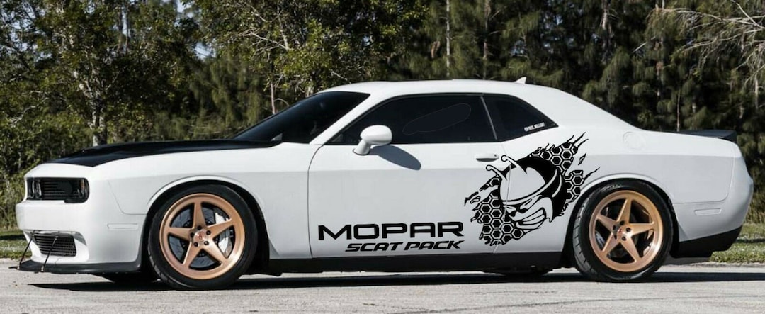 For 2013 - 2023 DODGE CHALLENGER HONEYCOMB Bee Side Design Mopar ...