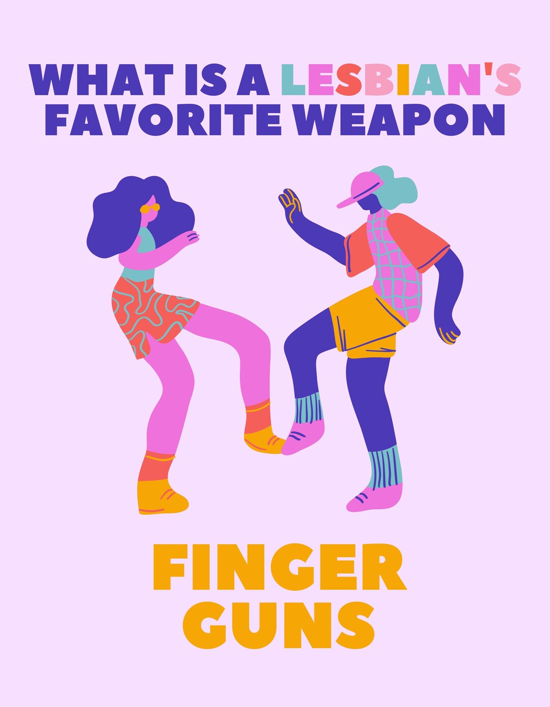 Pride Jokes: Lesbian's Favorite Weapon - Etsy