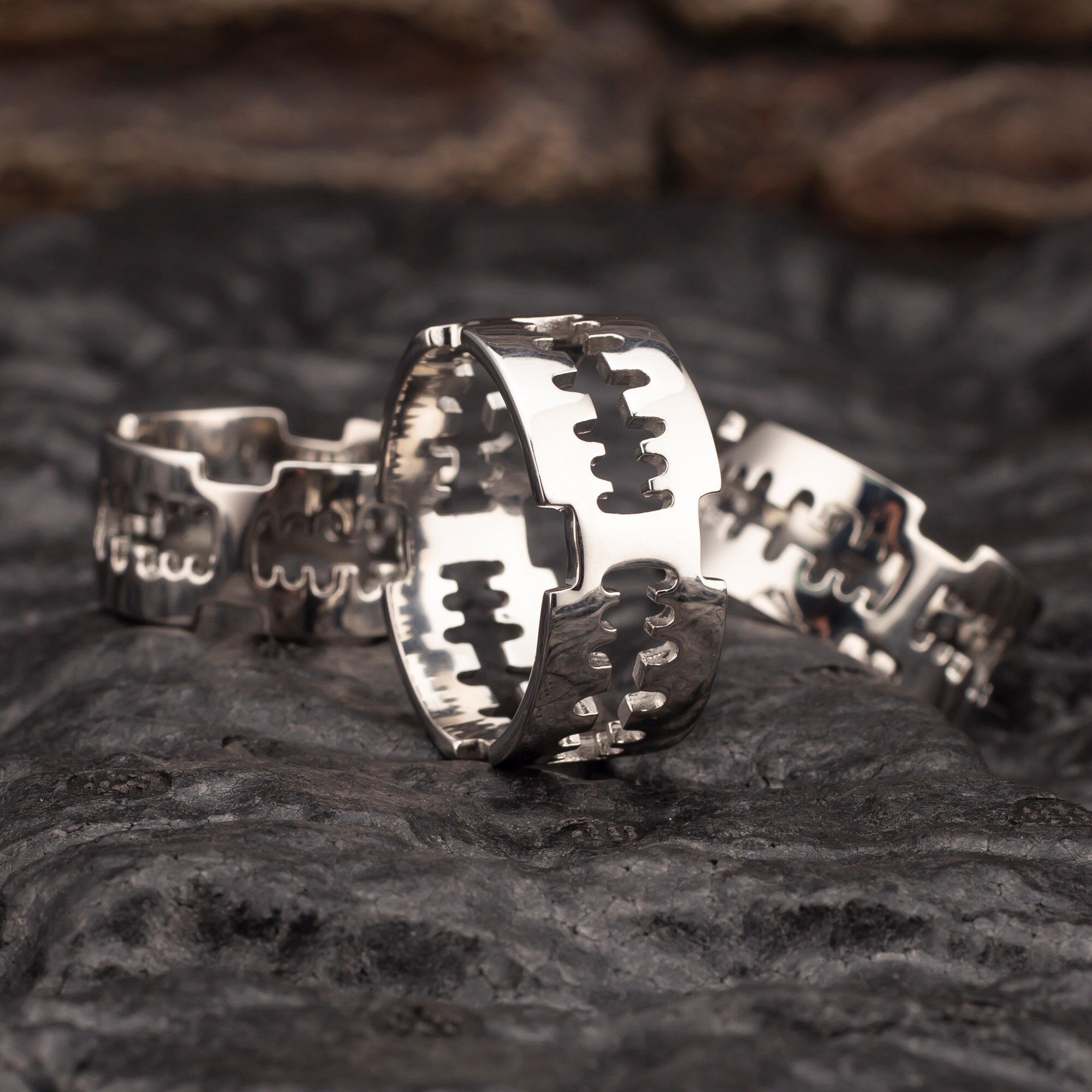 MATURE Custom Name Gift Engraved Glans Ring Razor Blade Stimulate Glans Ring Penis Ring Engraved ...