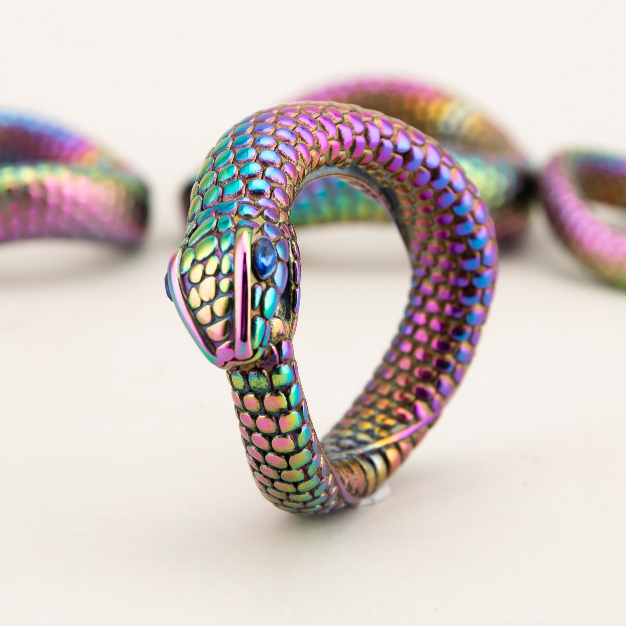 MATURE Mobius Rainbow Cock Ring Male Snake Shaped Glans Ring Masturbate ...