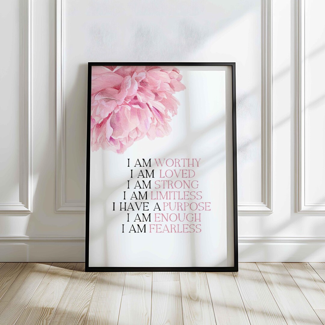 Affirmation I Am Wall Art Printable, Instant Download - Etsy