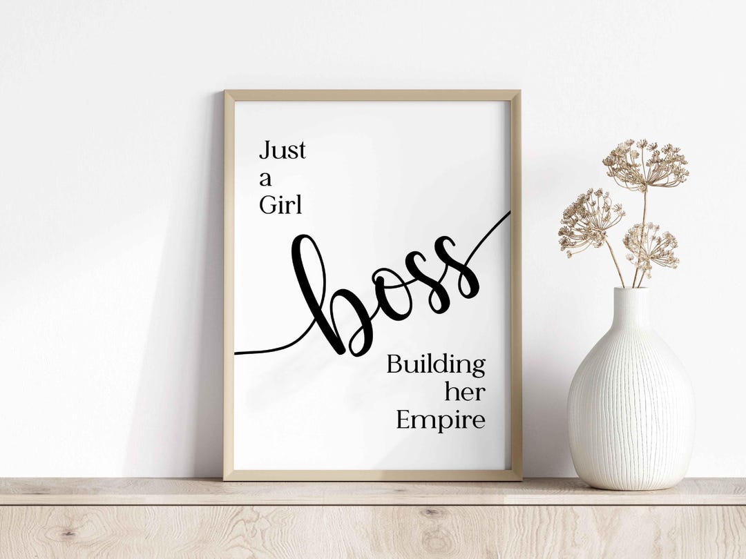 Girl Boss Wall Art Printable, Instant Download - Etsy