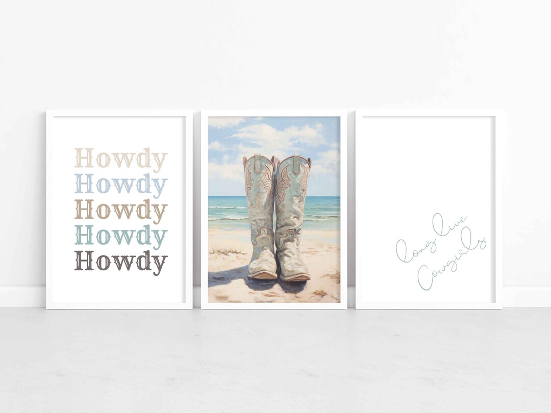 Coastal Cowgirl Printable Poster Print, Long Live Cowgirls, Boots ...