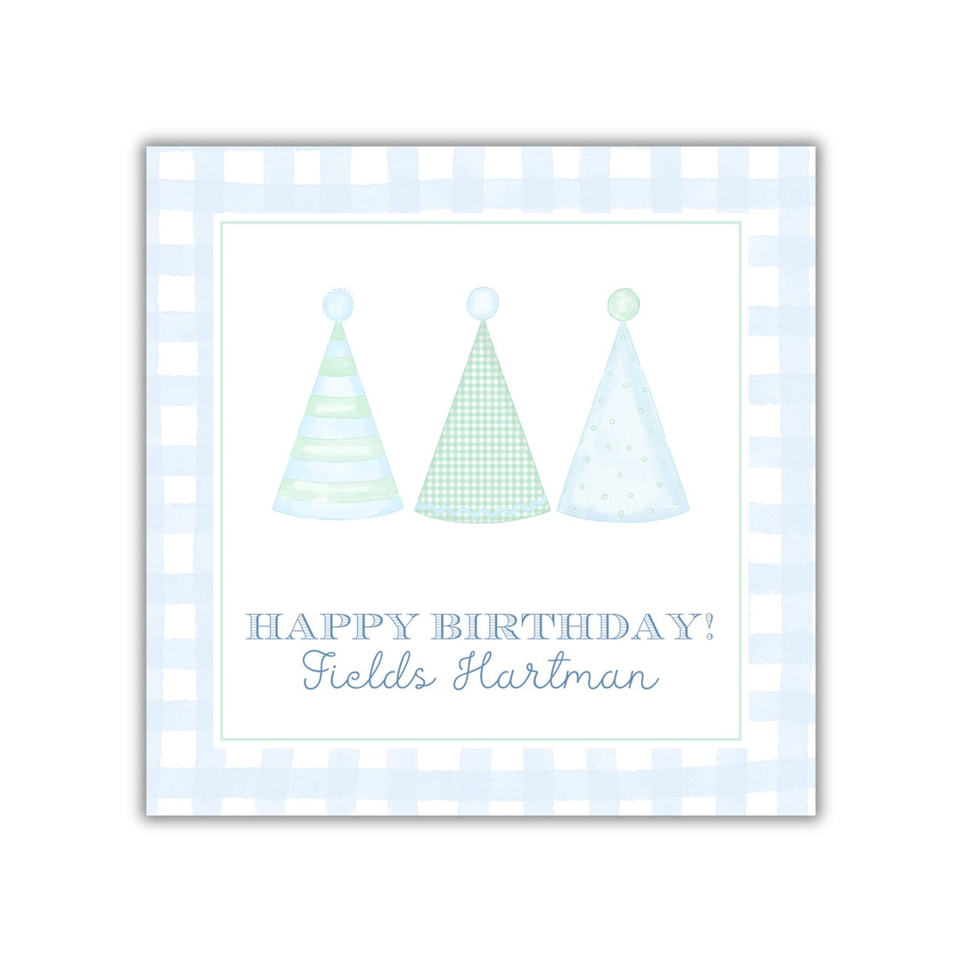 Personalized Watercolor Birthday Gift Tags, Party Enclosure Cards - Etsy