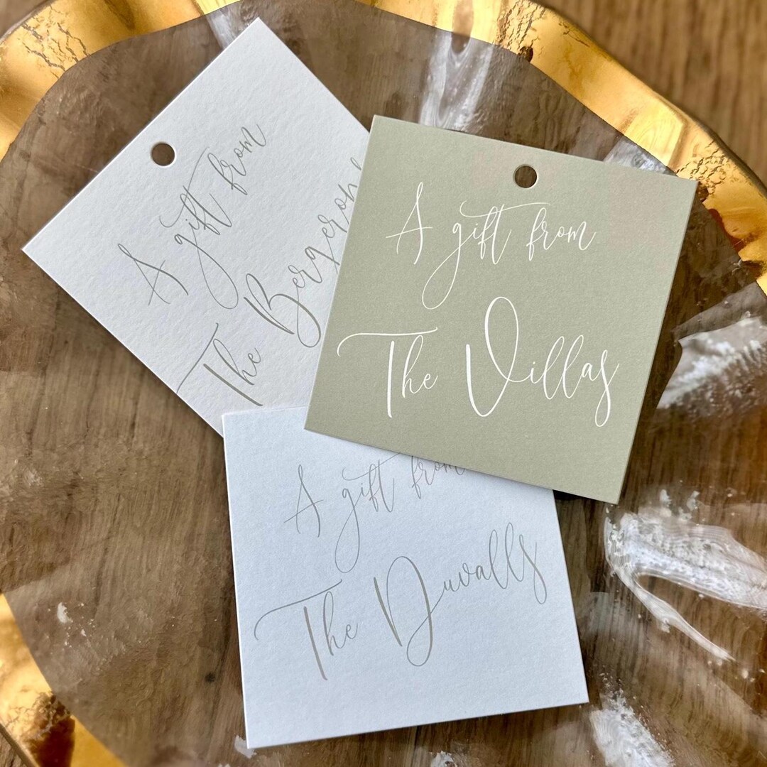 Solid Color Gift Tags, Enclosure Cards, Personalized Gift Tags ...