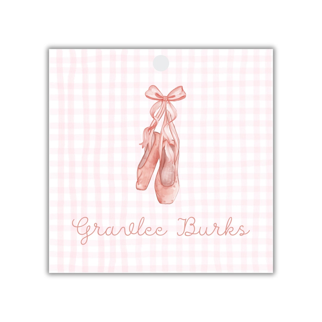 Watercolor Ballet Shoes Tag, Enclosure Cards, Personalized Gift Tags ...