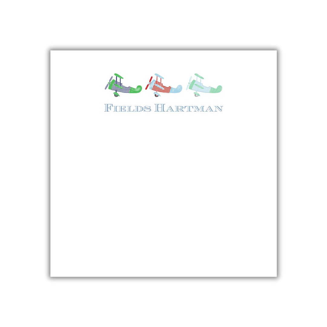 Triple Airplane Notepad / Kids Notepad / Personalized Notepad ...