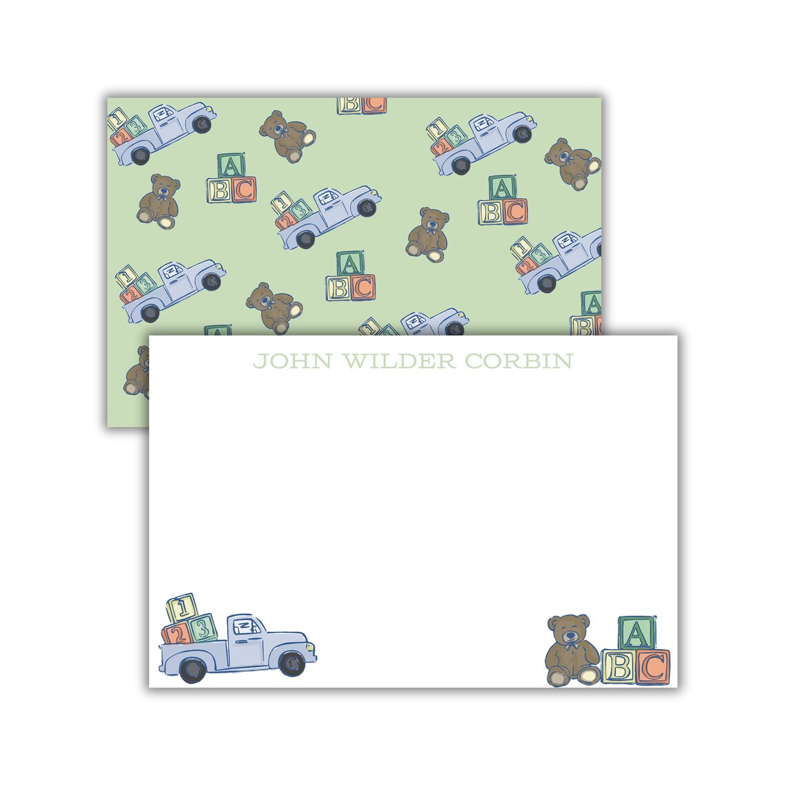 Kids Stationery Set, Boys Stationery, Truck Notecards, High Quality ...