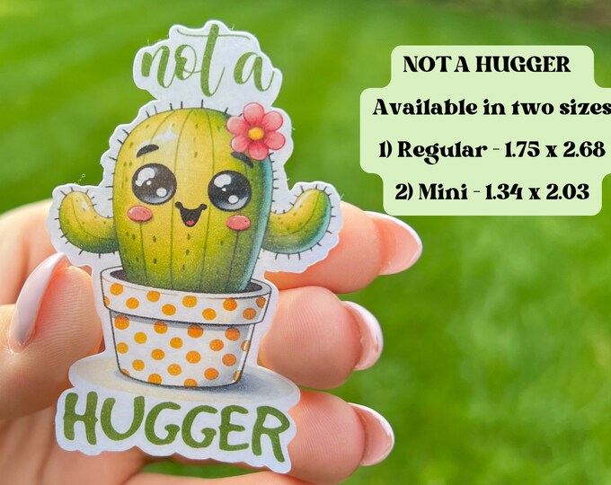 Free Hugs Cactus Stickers, Cute Plant Stickers for Hydroflask Water ...