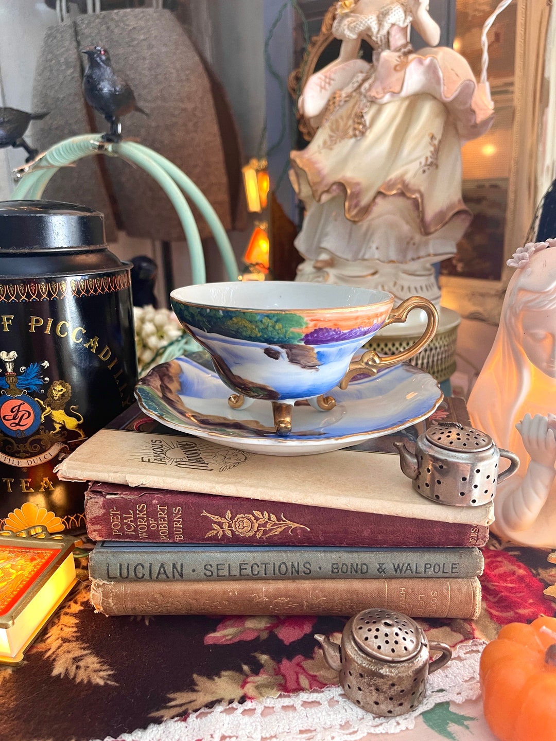 Vintage Niagara Falls Hand Painted Teacup - Etsy