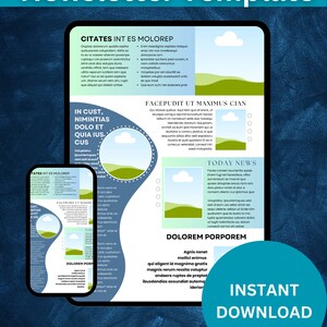 Editable Newsletter Template: Professional Print Design (canva) - Etsy