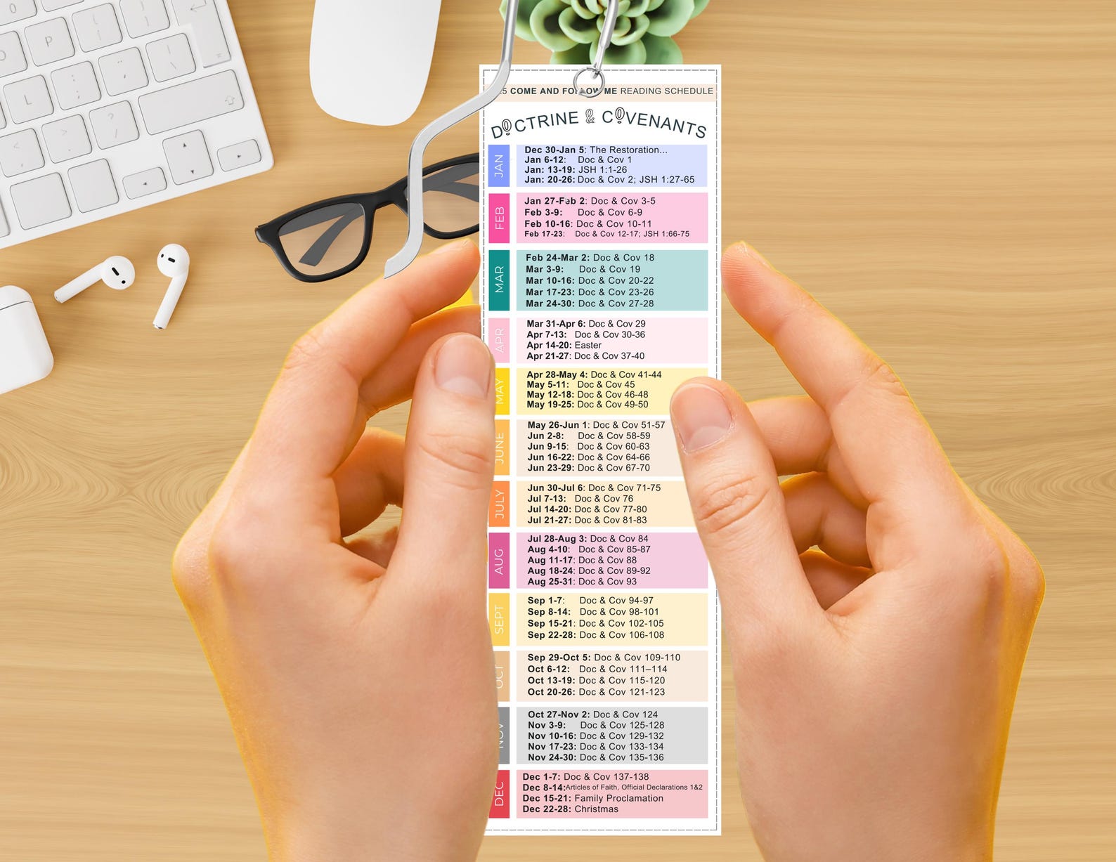 2025 Come Follow Me Bookmark: Doctrine & Covenants Reading Schedule ...