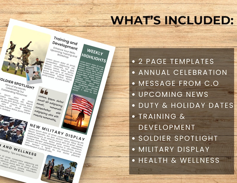 Military Newsletter Template, Email Marketing Newsletter, Canva ...