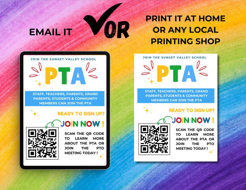 PTO PTA Flyer Bundle, Recruitment, Membership, Editable PTA Meeting ...