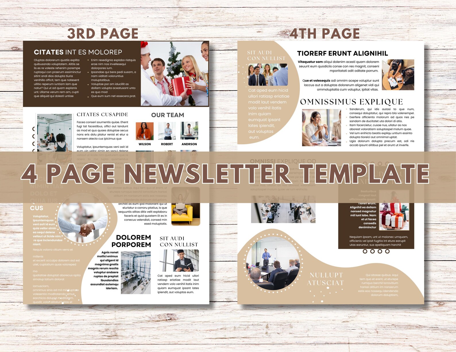 Newsletter Template Canva, Editable Newsletter, Email Newsletter, 4 ...