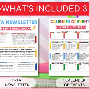 Editable PTA / PTO Bundle, Recruitment Flyers, Newsletter, Calendar of ...