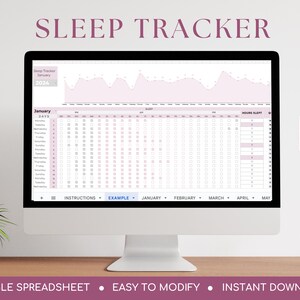 Sleep Tracker Spreadsheet Google Sheets Template, Sleep Journal ...