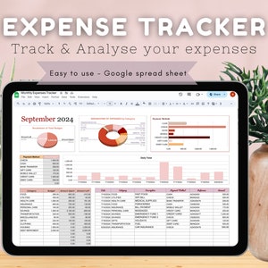 Expense Tracker, Budget Planner Google Sheets, Monthly Budget ...