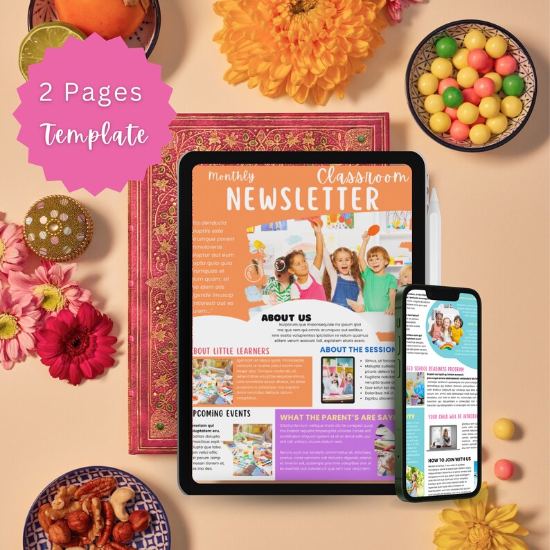 Editable Newsletter Template, Classroom Newsletter, Email Newsletter ...