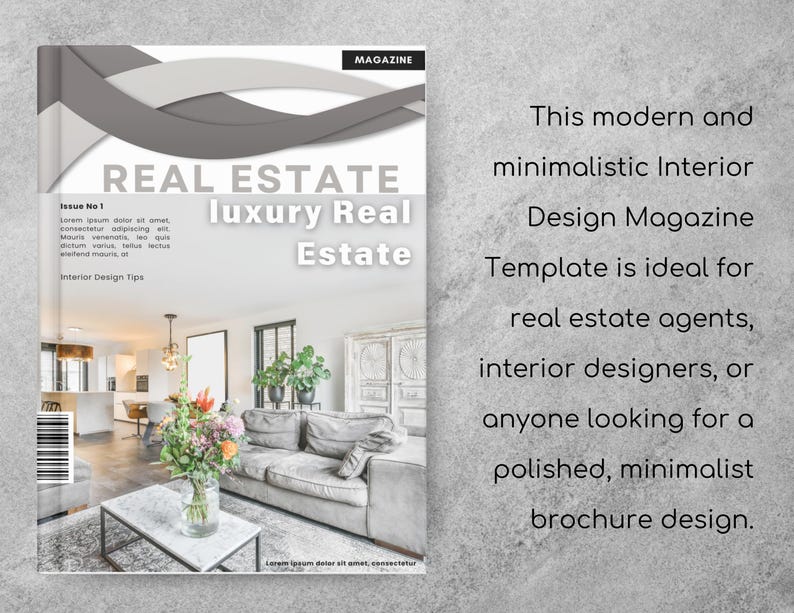 Real Estate Magazine Template: Modern Realtor Branding Kit (canva PDF ...