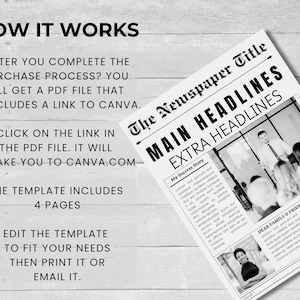 Editable Business Newspaper Template: Canva Newsletter (digital ...