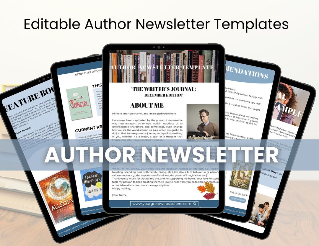 Author Newsletter Template: Book Promotion & Launch Announcement ...