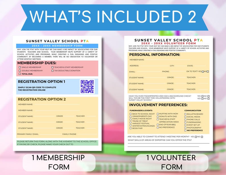 Editable PTA / PTO Bundle, Recruitment Flyers, Newsletter, Calendar of ...