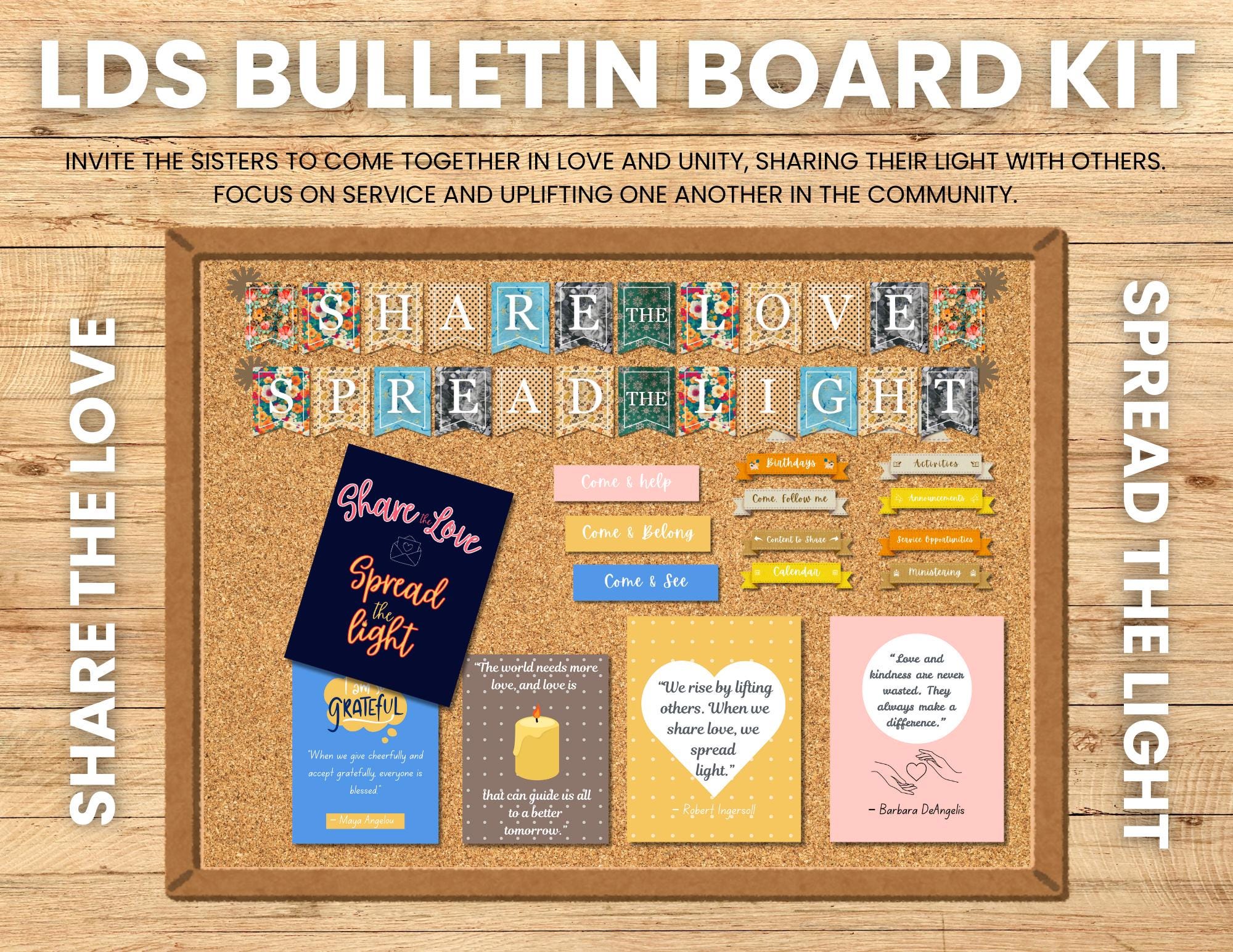 LDS Relief Society Bulletin Board Kit, LDS Bulletin Board, LDS D&C ...